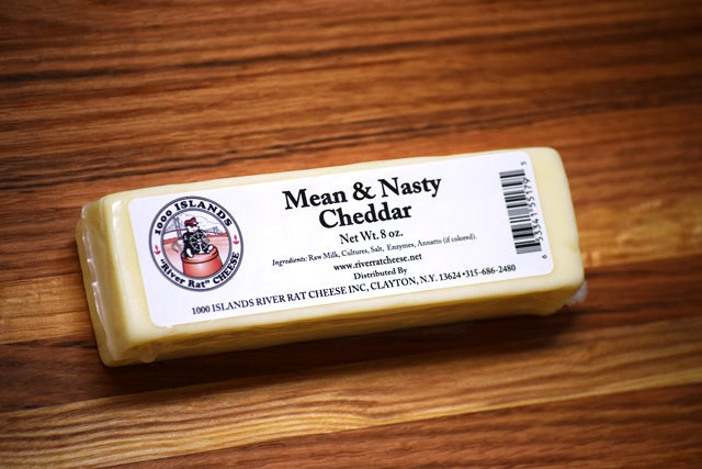 Mean and Nasty (Raw Milk) Cheddar Cheese (8 oz.) [18+ months ...